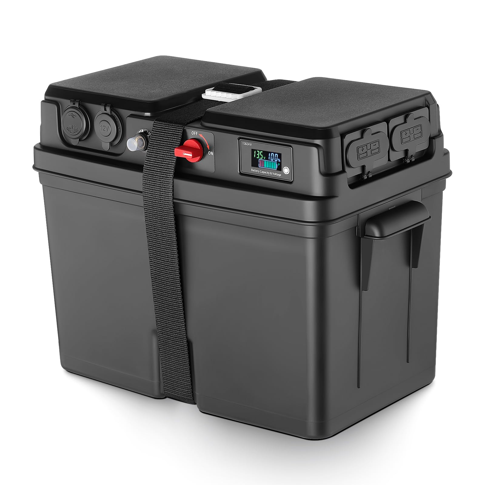 Trolling Motor Power Center Station Battery Box Fits Group 24/27/31 ...