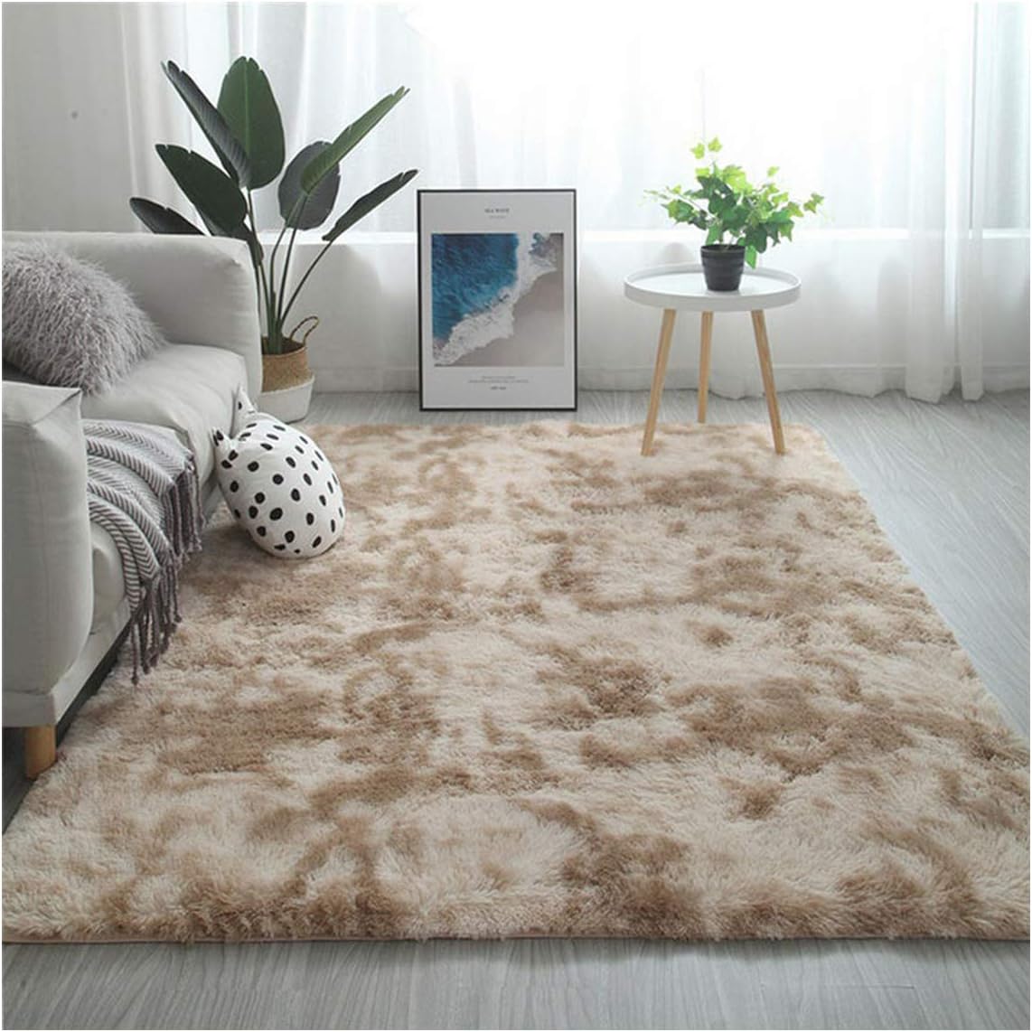 Amazon.com: Gradient Solid Carpet Thick Rugs Non Slip Mat Bathroom Area ...