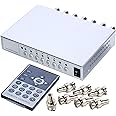 Amazon.com: UHPPOTE 4 Channel Color Quad System Video Splitter CCTV DVR ...