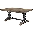 Amazon.com - Roundhill Furniture Birmingham Dining Table, Driftwood ...