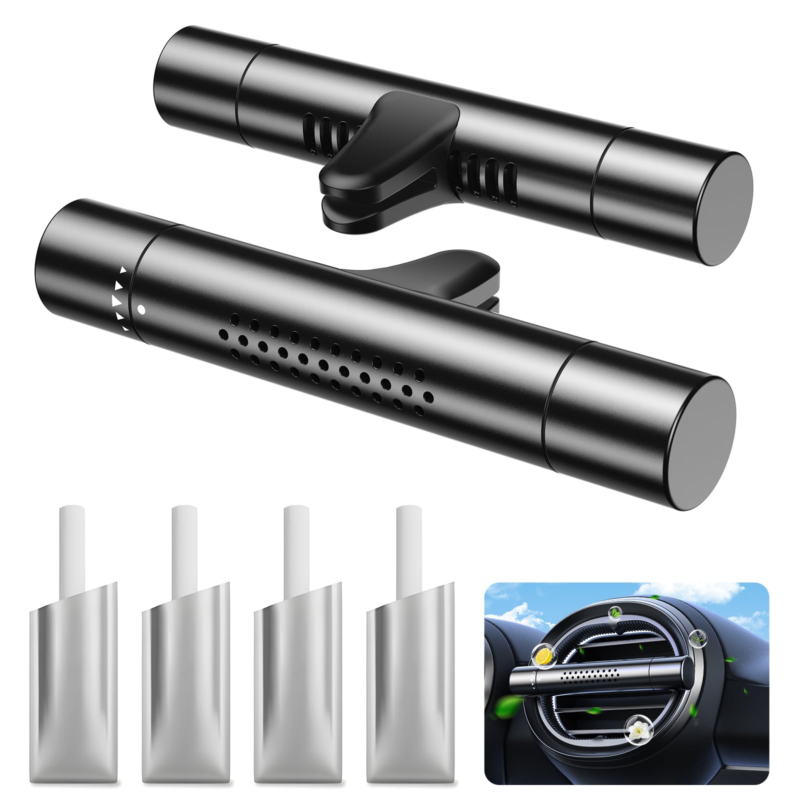 Car Air Fresheners,Car Perfume Diffuser Vent Clips with Essential Oil ...