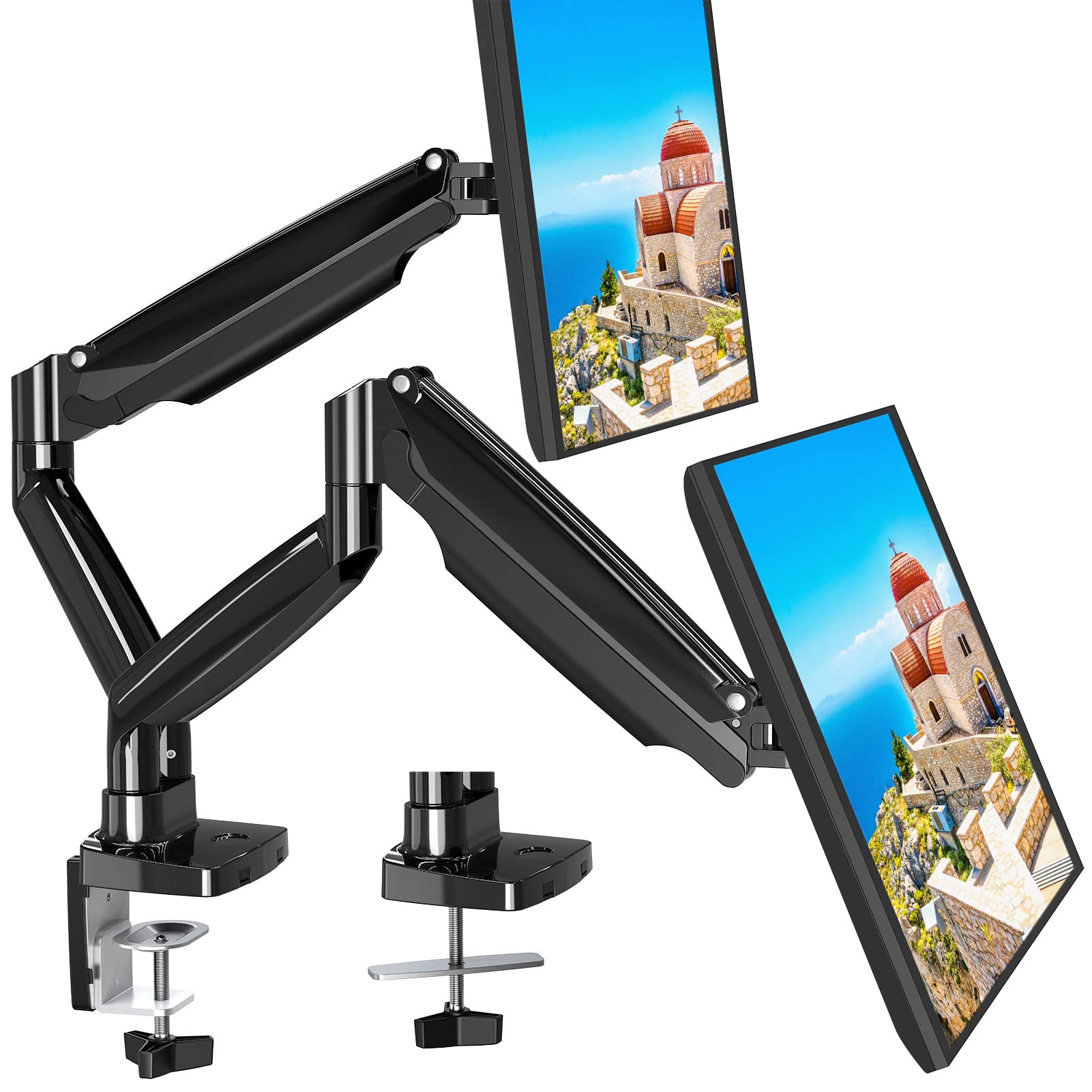MOUNT PRO Dual Monitor Desk Mount fits 22” to 35” Ultrawide Computer ...