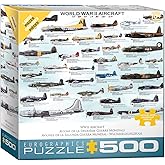 Amazon.com: Fighter Jigsaw Puzzles 500 Piece for Adults -World War II ...