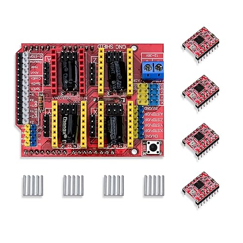 CNC Shield Expansion Board V3.0 with A4988 Stepper Motor Driver for ...