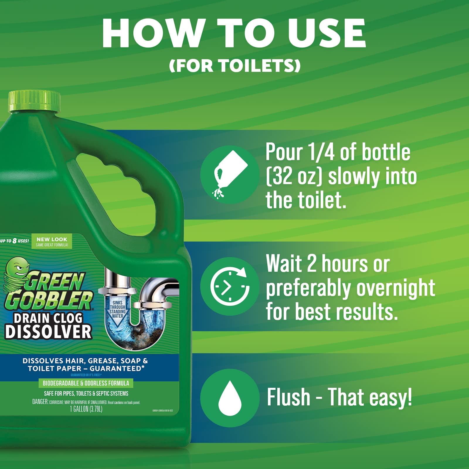 Mua Green Gobbler Drain Clog Remover | Toilet Clog Remover | Dissolve ...