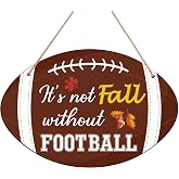 Amazon.com: YIXAXKAO Fall Football Wooden Door Sign Wreath Sign Hanging ...
