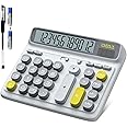 Amazon.com : Desktop Calculator with Extra Large 5-Inch LCD Display, 12-Digit Two Way Power ...