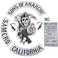 Amazon.com: Sons of Patch Anarchy Biker Motorcycle Back Patches Iron On ...