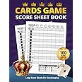 Cards Game Score Sheet Book: Elegant Large Score Sheets For ...