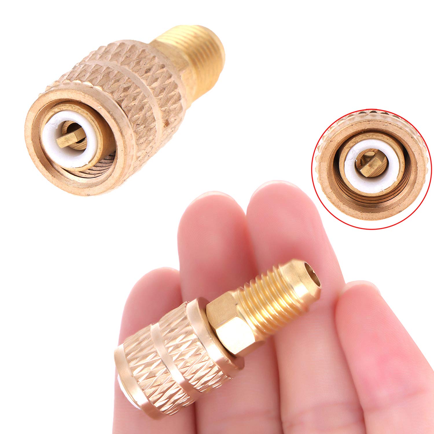 R134A Refrigerant 6015 Tank Adapter to R12 R22 Fitting Adapter 1/2 ...