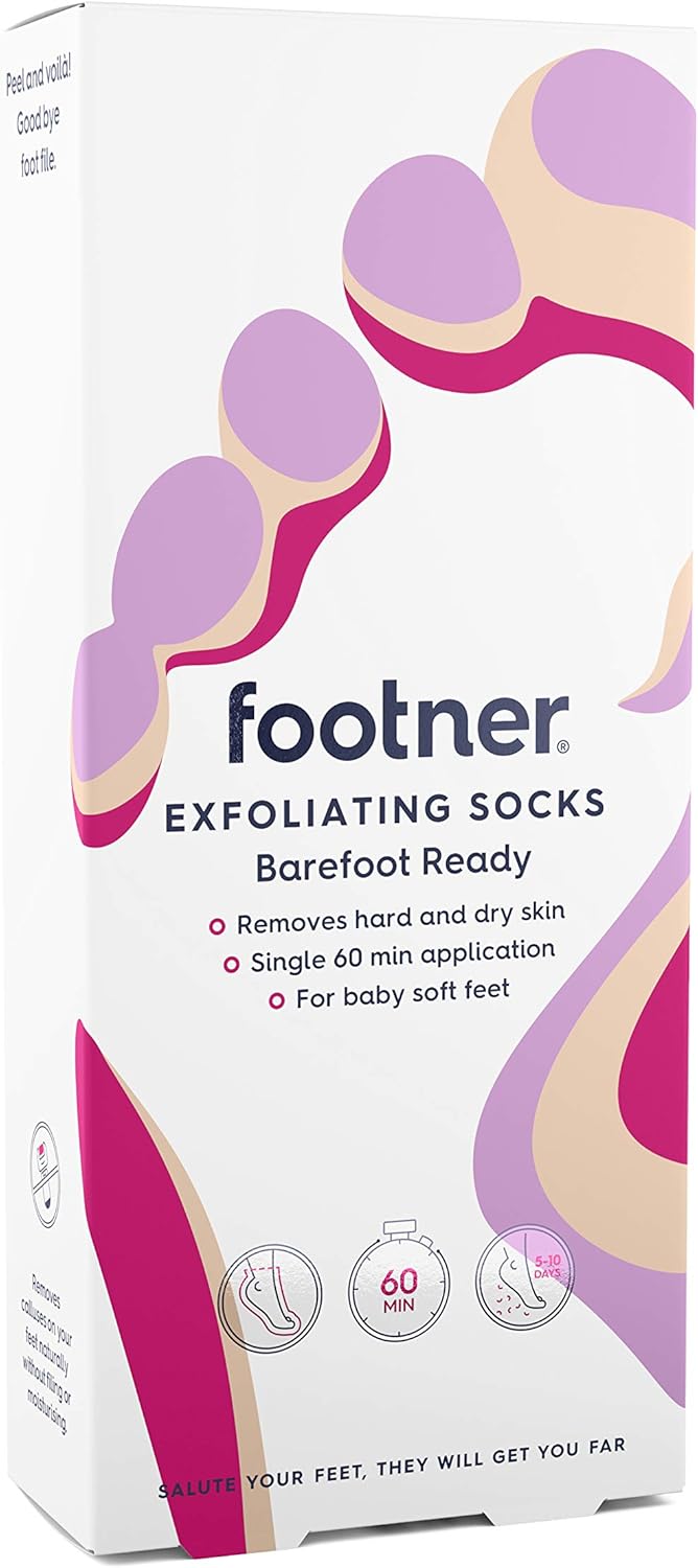 Footner Exfoliating Socks, Peeling Foot Mask, At Home Pedicure, Removes ...