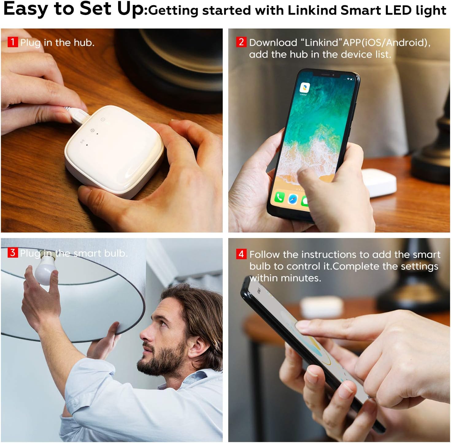 Linkind Zigbee Smart Mini Hub, Wireless Smart Home Hub, Compact Zigbee ...