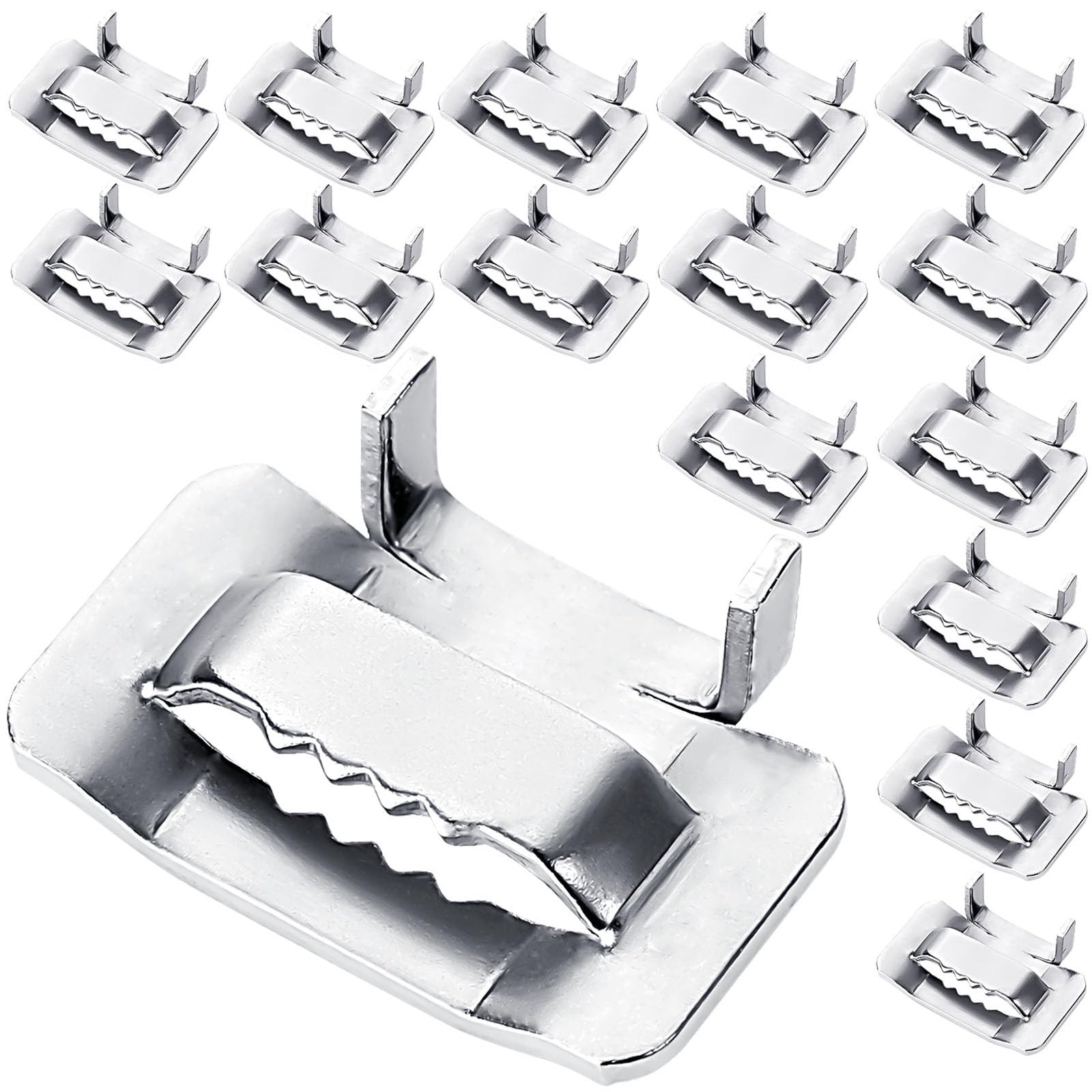 Ear-Lokt Buckle,Metal Banding Clips,3/4" Width Twice Thickness Wing ...