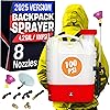 Battery Powered Backpack Sprayer - 4.2 Gallon, 8 Nozzles, 100PSI Cutoff ...