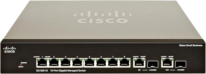 Amazon.com: Cisco SG300-10MP Ethernet Switch - 10 Port - 2 Slot 8 - 10 ...