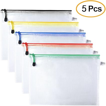 A3/A4/A5 Zip Seal Document Wallets Clear Transparent Bags Waterproof ...
