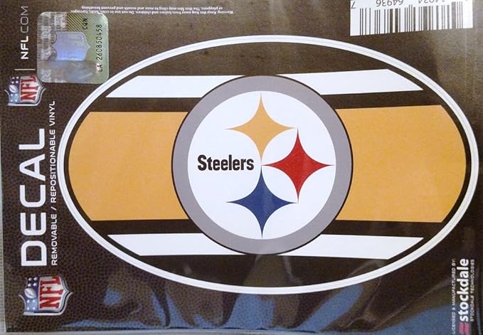 Amazon.com: Pittsburgh Steelers 5"x7" SUPER STRIPE Repositionable Vinyl ...