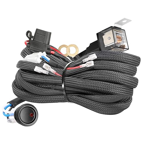Wiring Harness, OFFROADTOWN 2 Lead Heavy Duty Wiring Harness Kit for ...