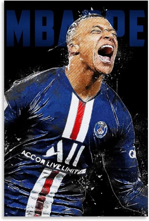 Amazon.de: TINGTAI Kylian Mbappe Top Football Players Kampagne Fußball ...