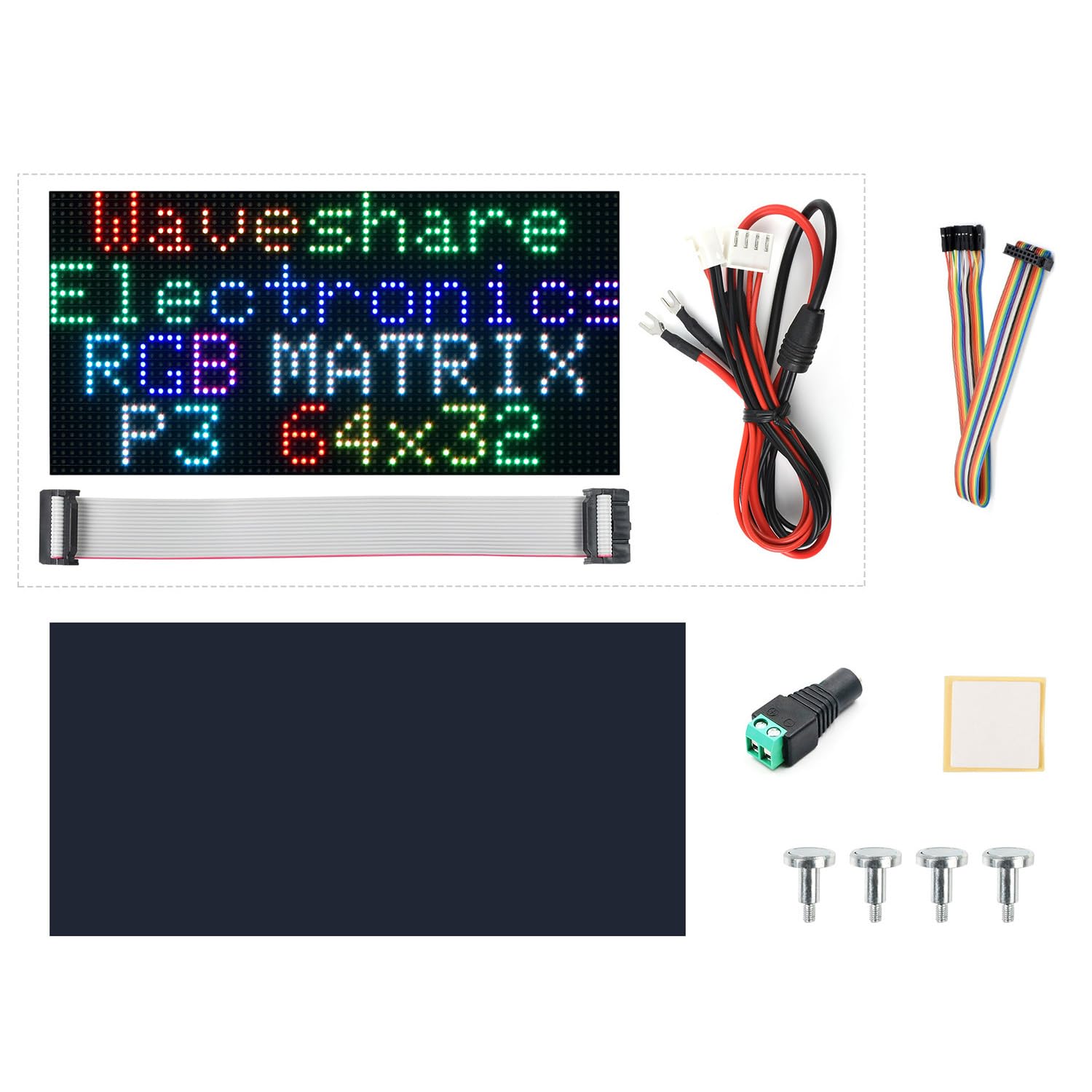 Mua Waveshare RGB Full-Color LED Matrix Panel 64×32 Pixels Display Screen 3mm Pitch Digital Led ...