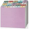 Amazon.com : 1 Set 25 Alphabet File Dividers A-Z Top Tab File Guides ...