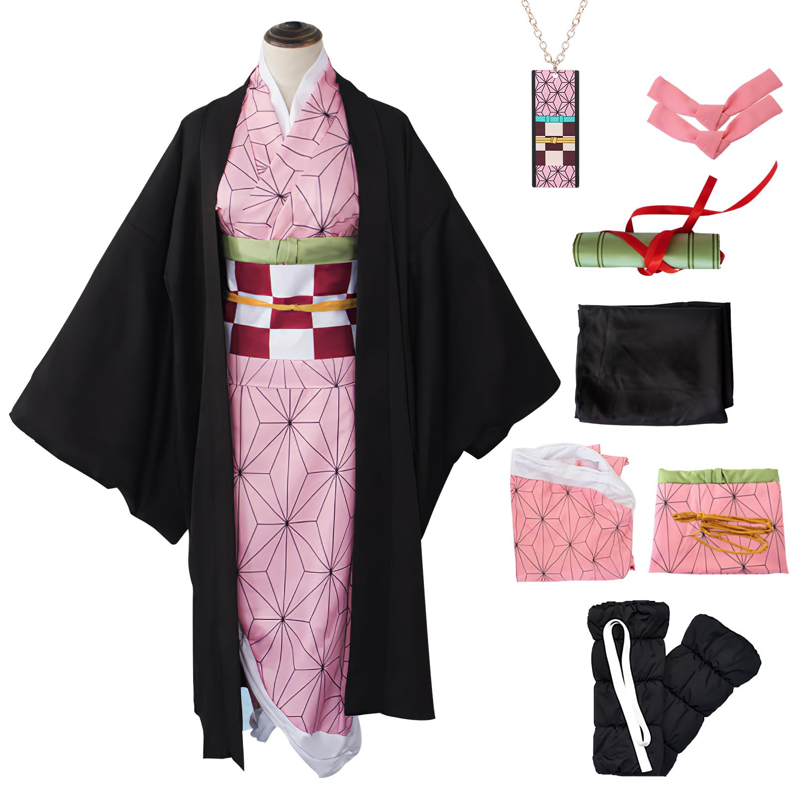Mua Nezuko Tanjiro Cosplay Costume Outfit Set for Adults Children ...