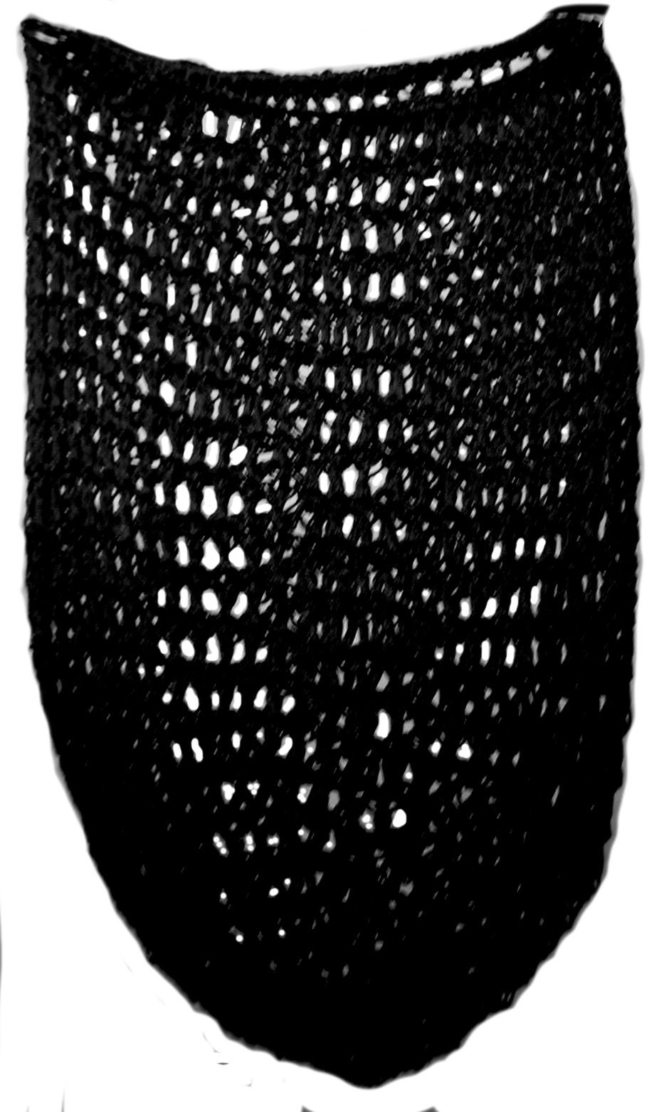 Amazon.com: Black Extra Long Hair Net Snood - Large Crochet Hair Net ...