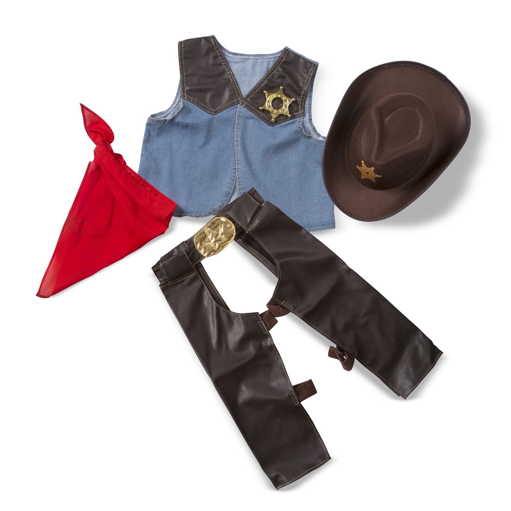 Mua Melissa & Doug Cowboy Role Play Costume Set (5 pcs) - Includes Faux ...