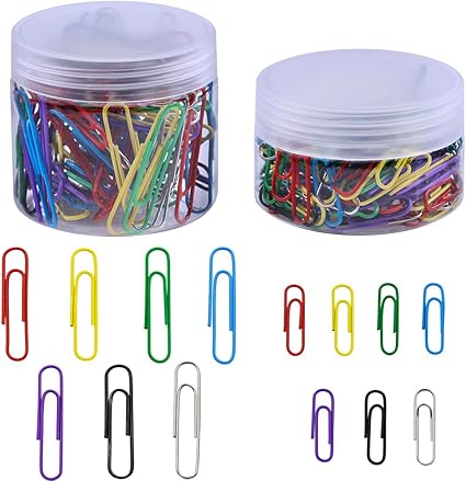 Supla 2 Box 7 Colors Paper Clips Assorted Sizes Paperclips Colored ...