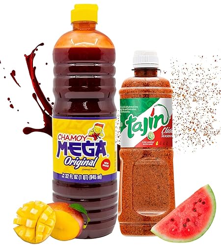 Tajin Seasoning 14 oz & Mega Chamoy Sauce 32 oz - Mexican Food - For ...