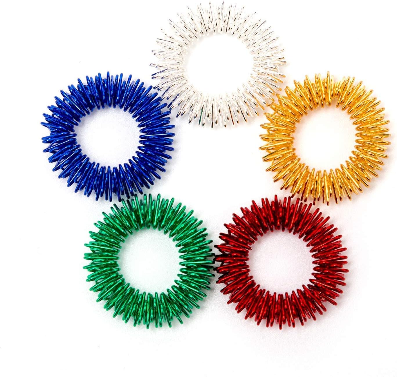 Amazon.com : Spiky Sensory Finger Rings, Spiky Finger Ring/Acupressure Ring Set forADHD, Autism ...