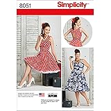 Amazon.com: Simplicity 8050 1940's Vintage Fashion Women's Collared ...