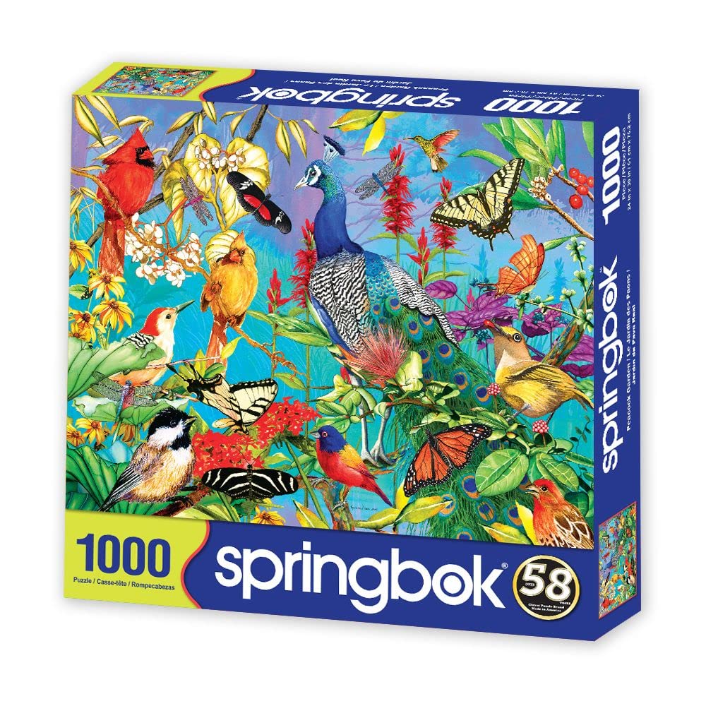Mua Springbok's 1000 Piece Jigsaw Puzzle Peacock Garden - Made in USA ...