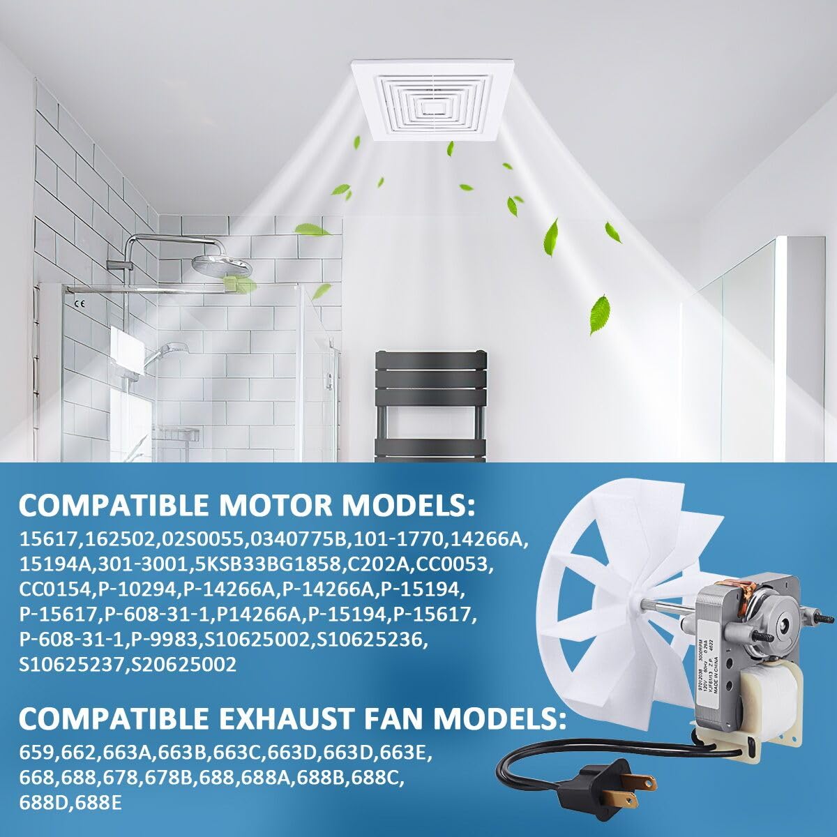Mua S97012038 Bathroom Vent Exhaust Fan Motor Replacement Electric ...