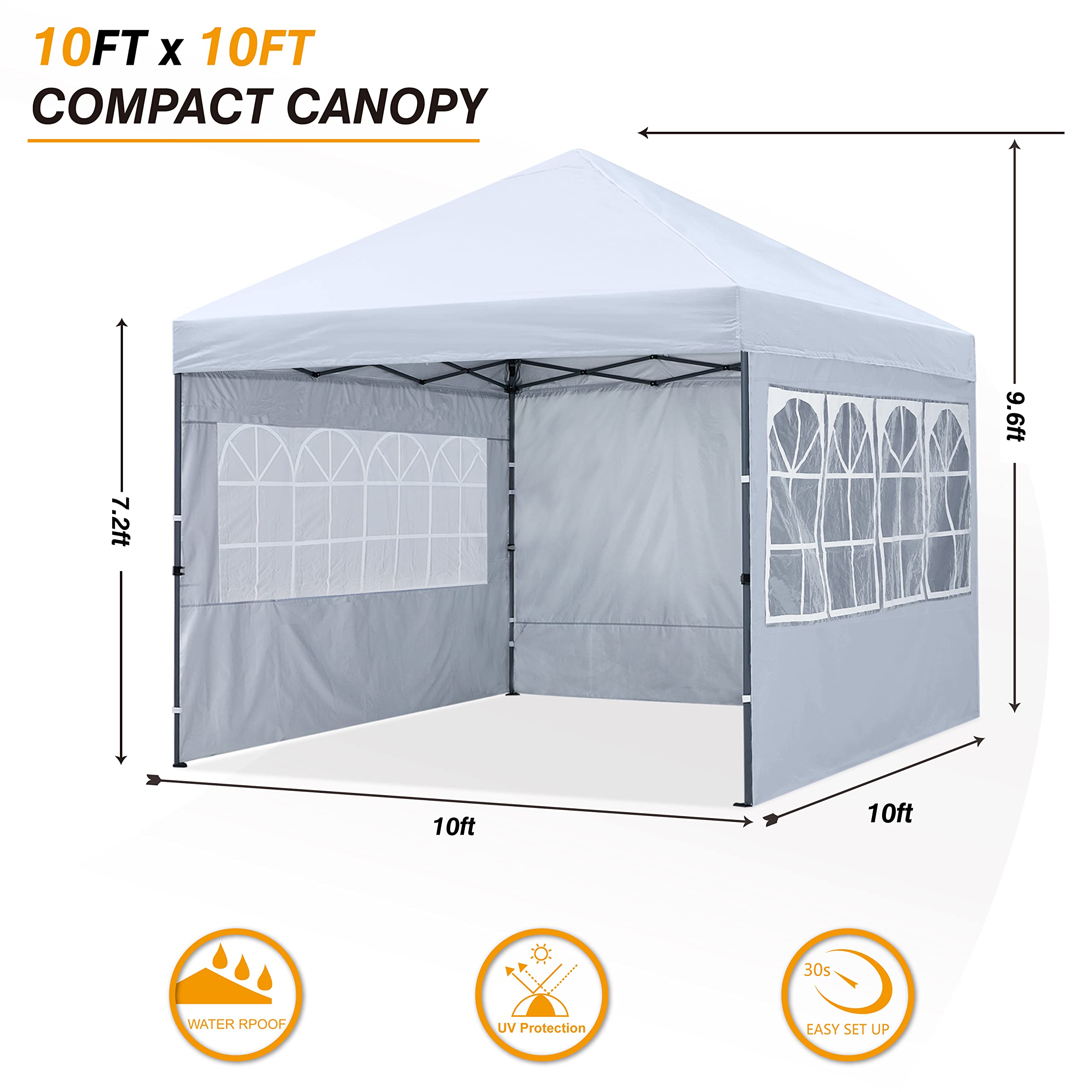 Mua COOSHADE 10X10Ft Pop up Canopy Tent Enclosed Instant Folding Canopy ...