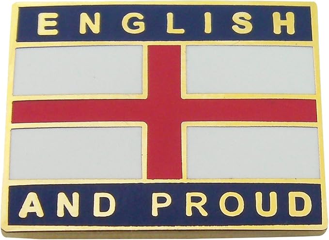 "ENGLISH AND PROUD" ENGLAND LAPEL BADGE (blue) - Patriotic Pin Badge ...