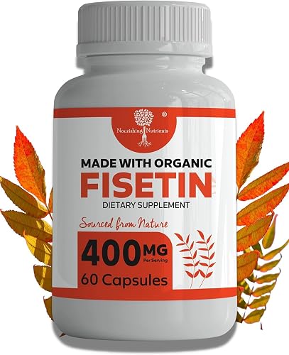 Organic Fisetin Supplement Capsules 400mg -4X Stronger- Natural ...