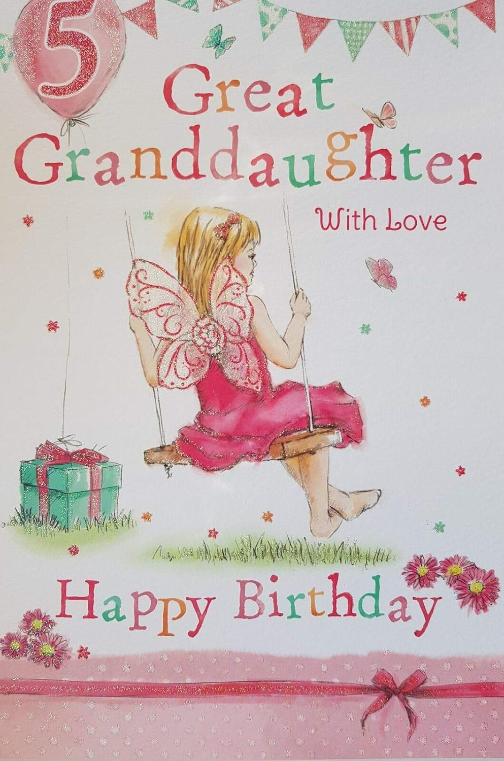 Great Granddaughter 5th 5 Today Happy Birthday Card With A Lovely Verse