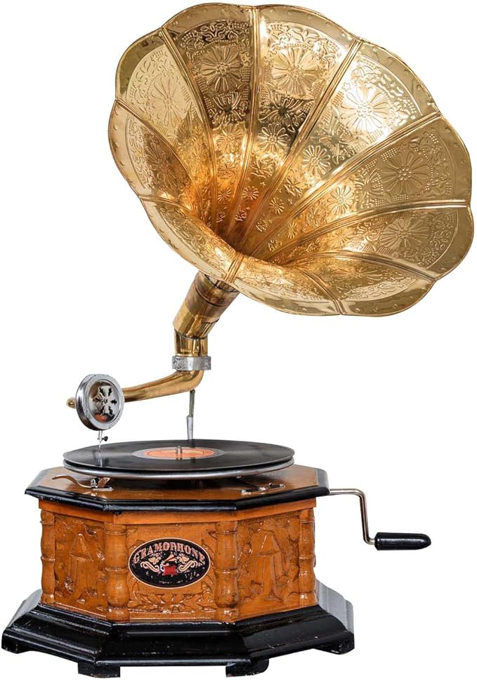 Amazon.de: aubaho Grammophon Grammophone Trichter Grammofon für ...