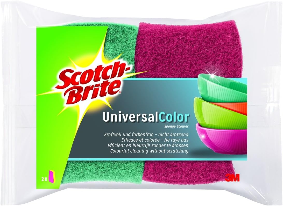 Scotch-Brite COL2 Color Éponge en cellulose, côté non-tissé puissant ...