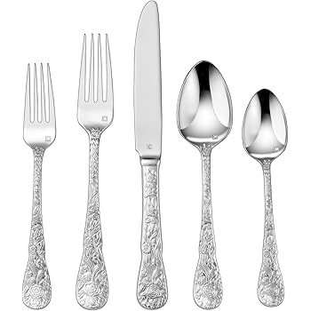 Amazon.com | Cuisinart 20-Piece Flatware Set, Floria: Cuisinart ...