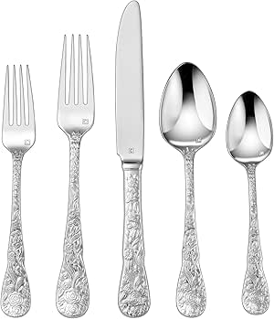 Amazon.com | Cuisinart 20-Piece Flatware Set, Floria: Cuisinart ...
