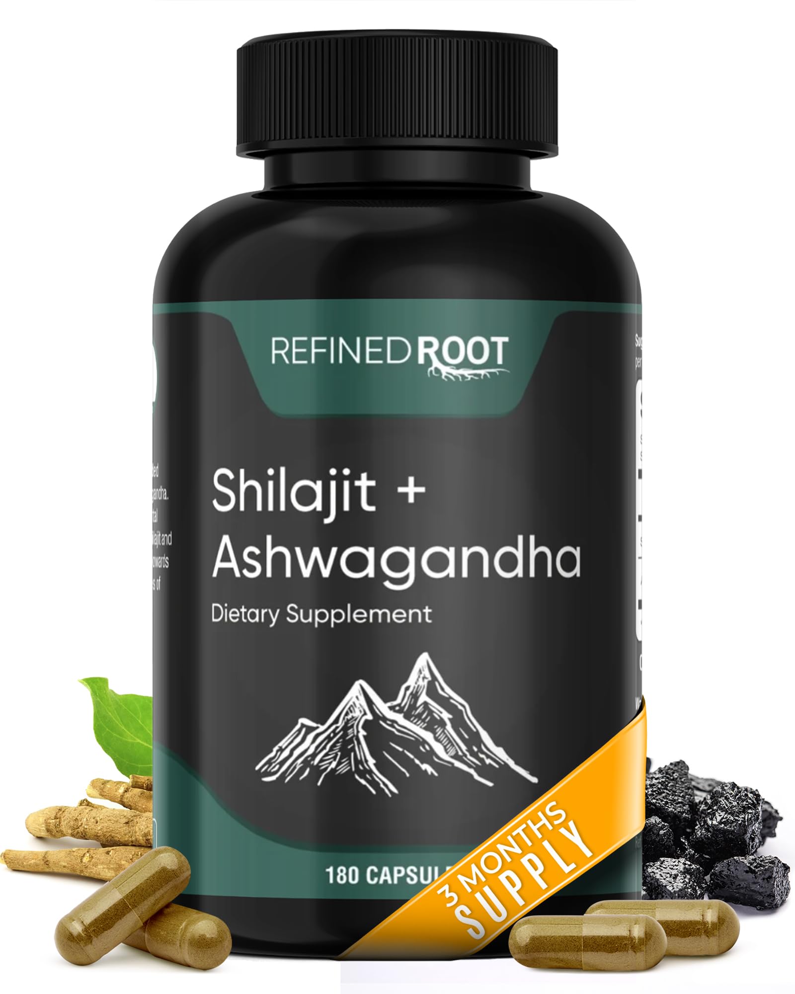 Mua Shilajit Capsules 1000mg & Ashwagandha Supplements 500mg (180 Capsules) Pure Himalayan ...