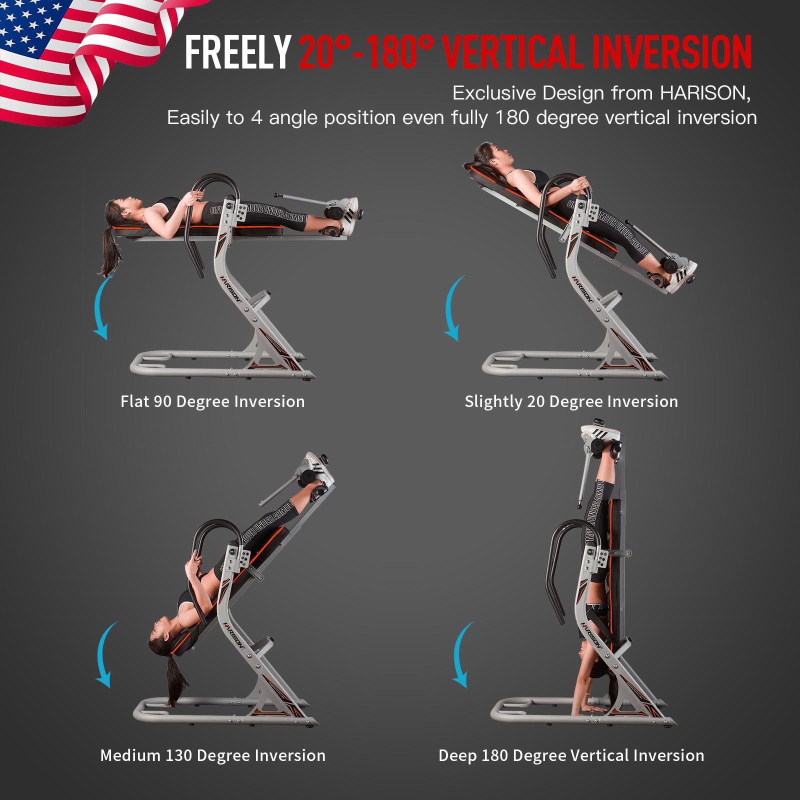 Mua HARISON Heavy Duty Inversion Table for Back Pain Relief 350 LBS ...