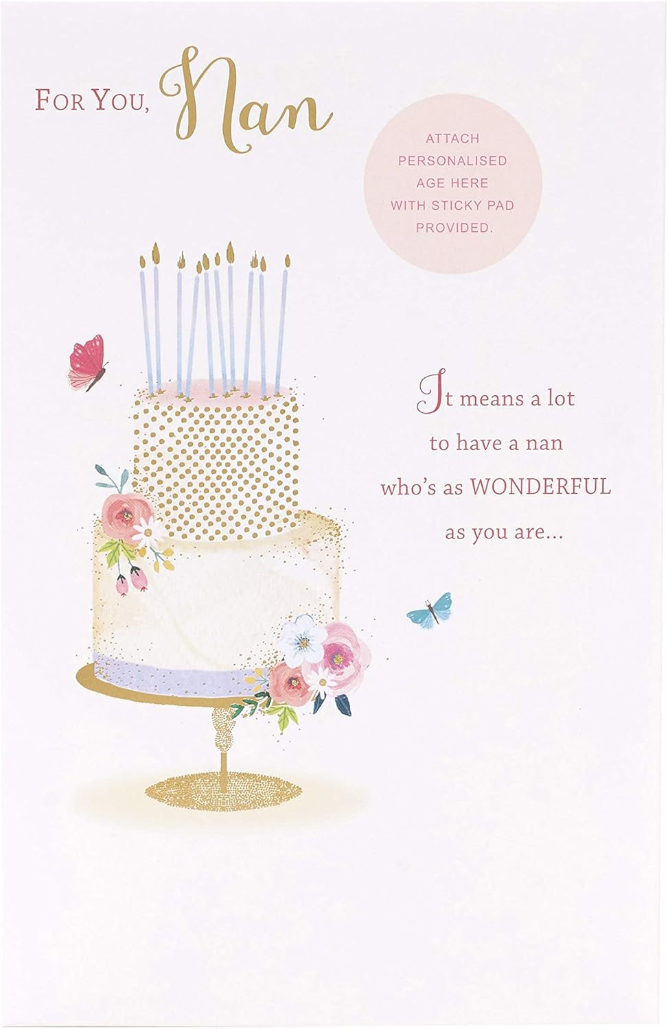 Nan Birthday Card - Birthday Card for Nan - Nan Card with Nice Verse ...