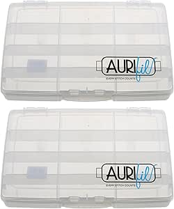 Amazon.com: Aurifil Empty Thread Case for up to 12 Large Aurifil Thread Spools, Stackable (Two ...