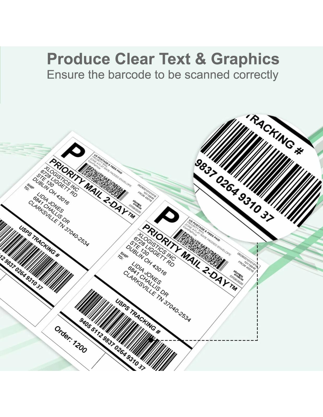 Mua Half Sheet Labels(50 Labels 25 Sheet) Printable White Shipping ...