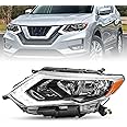 Amazon.com: SOCKIR Halogen Headlight Assembly Compatible with 2017 2018 2019 Nissan Rogue S/SL ...