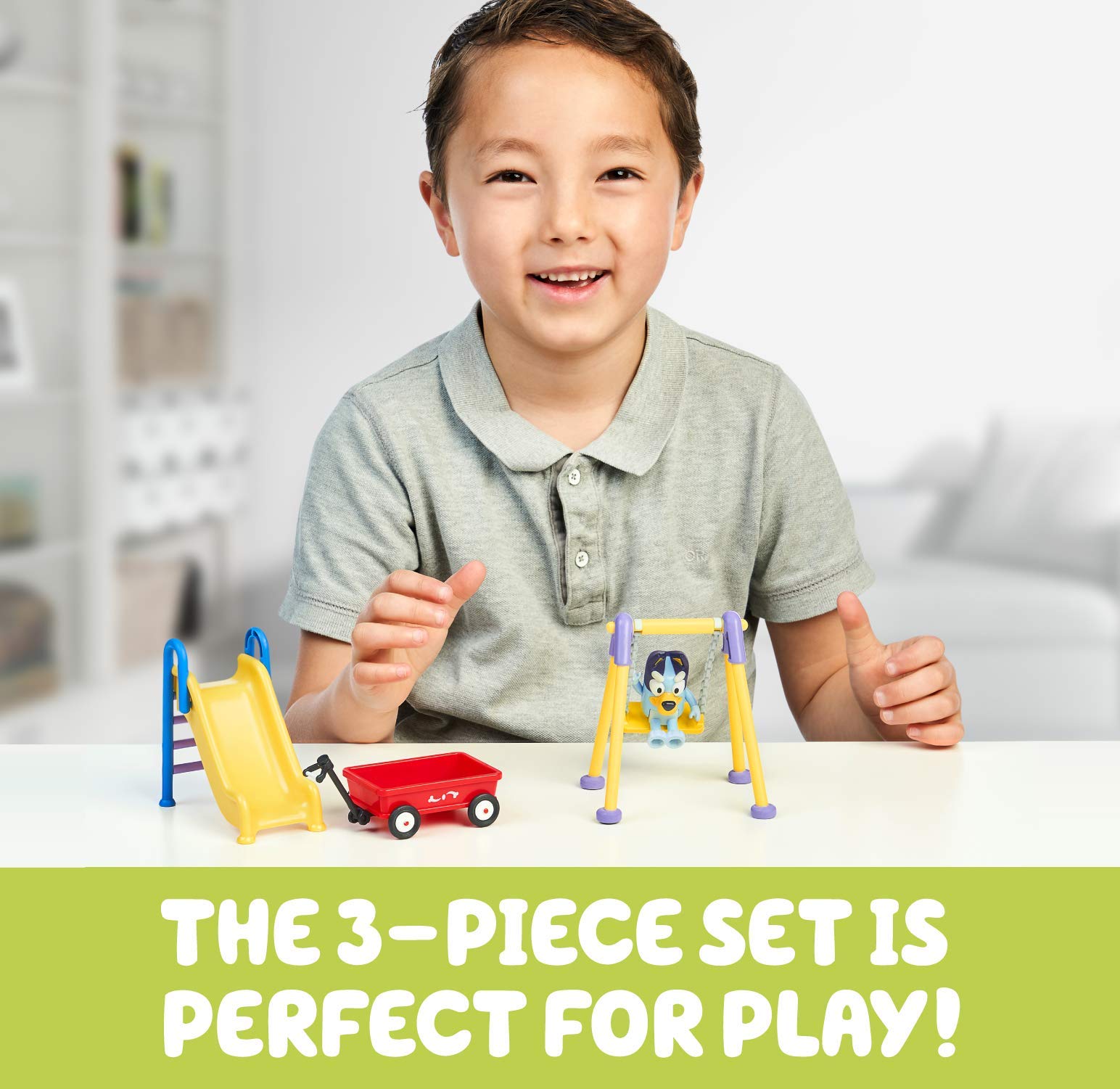 Mua Bluey Park Playset 2.5" Figure, Wagon, Swing Set, and Slide trên ...