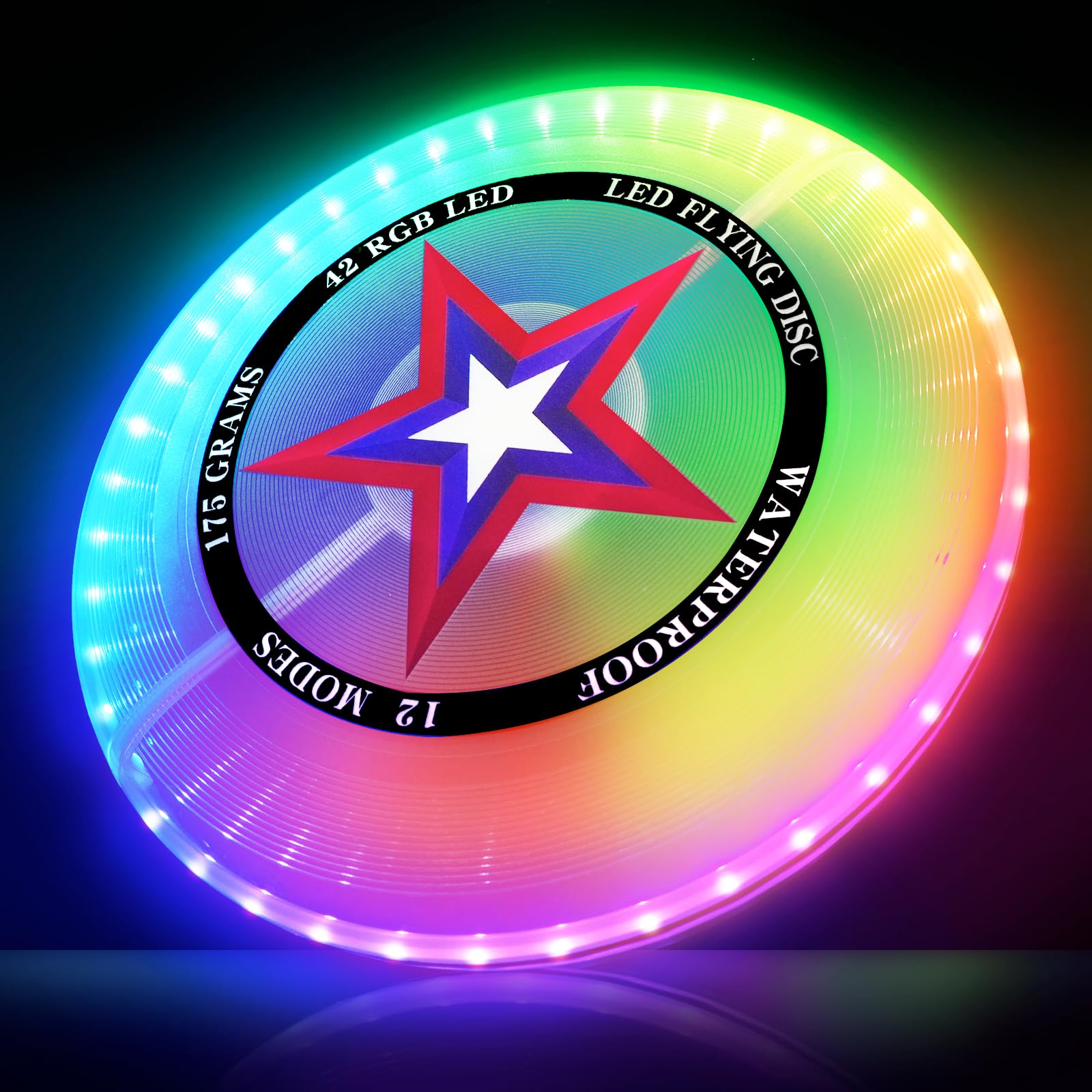 LED Flying Disc with Millions of Colors, Rechargeable & Water-resistant ...